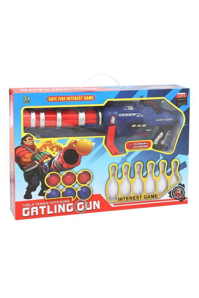 Buy LIFE Unisex Table Tennis Toy Gun with 6 Balls and 6 Pins Set ...