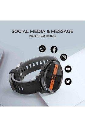 Buy FRENCH CONNECTION Unisex 46 mm Black Dial Silicon Digital Smart ...