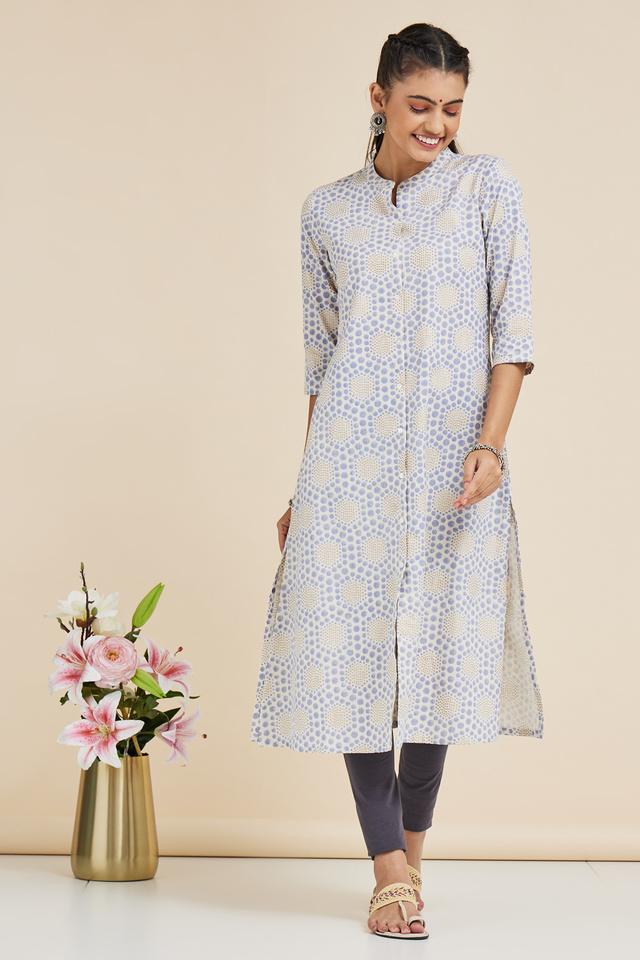 Buy STOP Printed Flex Mandarin Women's Casual Wear Kurta | Shoppers Stop