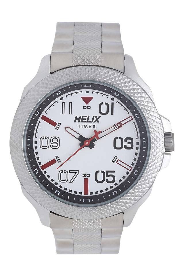 Buy HELIX Mens White Dial Stainless Steel Analogue Watch - TW034HG07 | Shoppers Stop