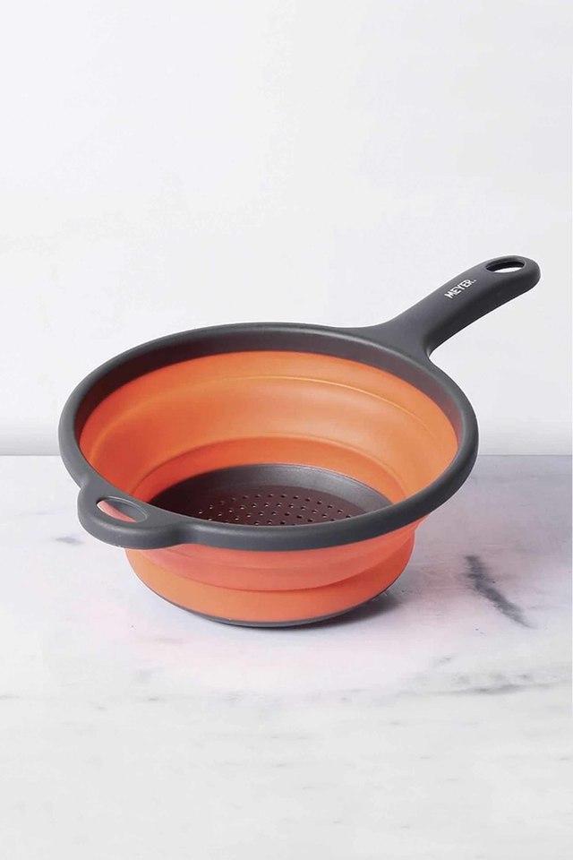 Buy MEYER Grey Round Collapsible Colander with Single Handle, Vegetable ...