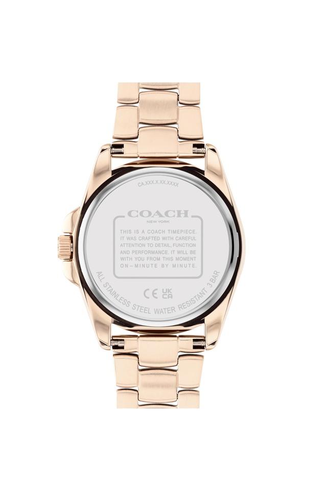 Buy COACH Womens 36 mm Greyson Carnation Gold Dial Stainless Steel ...