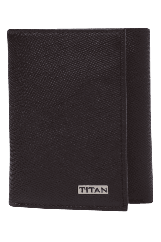 Buy TITAN Brown Mens Vertical Leather 2 Fold Wallet | Shoppers Stop