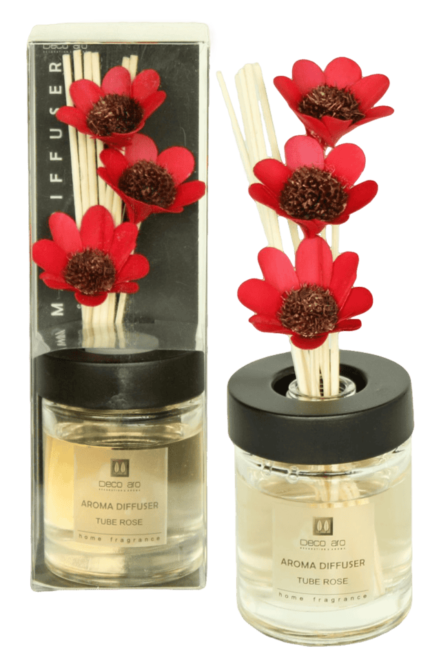 Buy DECO ARO Tuberose Diffuser in Round Glass Bottle (100ml Box ...