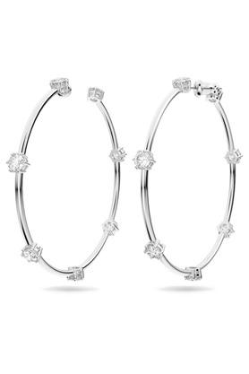 Buy SWAROVSKI Crystal White Womens Western Earrings | Shoppers Stop