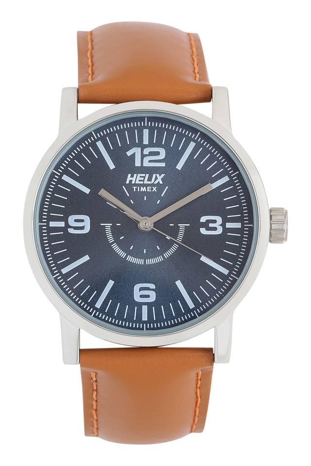 Buy HELIX Mens Blue Dial Leather Analogue Watch - TW035HG02 | Shoppers Stop