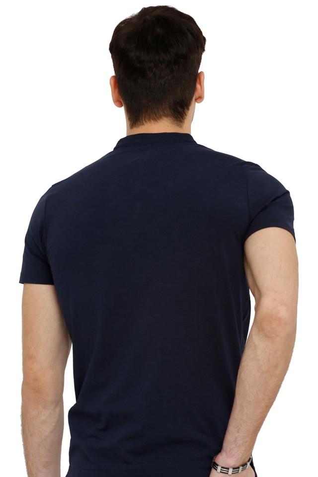 Buy REX STRAUT JEANS Mens Mandarin Collar Solid T-Shirt | Shoppers Stop