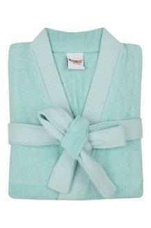 Buy SPACES Aqua Hygro Bathrobe Aqua Large Bath Robe | Shoppers Stop