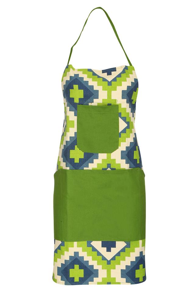 Buy SWAYAM Gloria Geometric Pattern Regular Apron | Shoppers Stop
