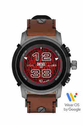 Buy DIESEL Mens 48 mm Griffed Full Color Display Dial Leather Digital ...