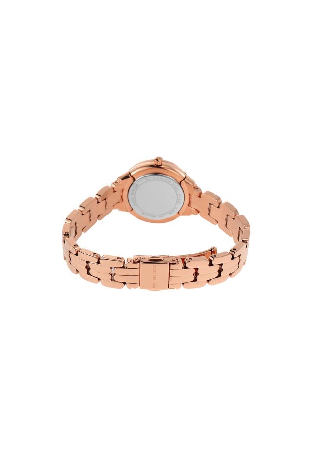 Buy MICHAEL KORS Womens Allie Rose Gold Dial Stainless Steel Analogue ...