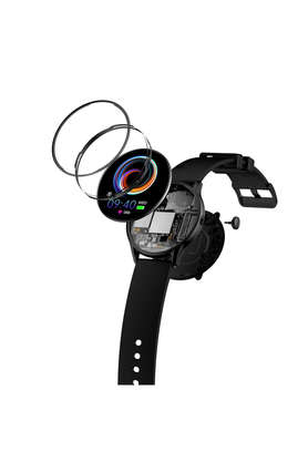 Buy TITAN WEARABLES Evoke 46 MM Silicone Smartwatch For Men - 90172AP01 ...