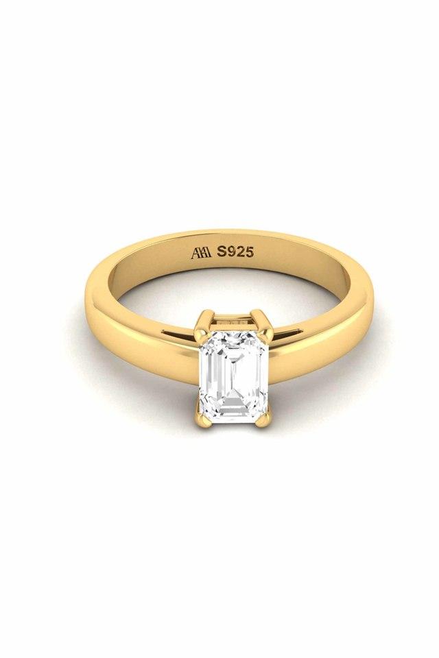 Buy PRAAVY The Gold Square Stone Ring | Shoppers Stop
