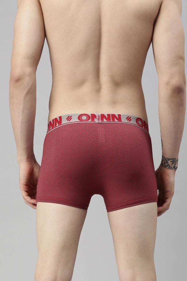 Buy ONN Multi Printed Cotton Blend Regular Fit Mens Mini Trunks - Pack ...