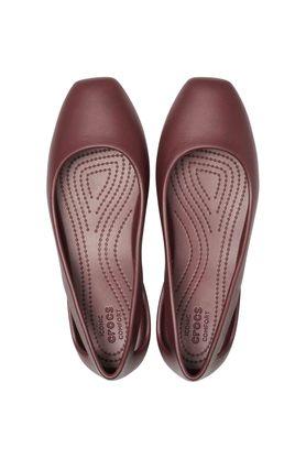 Buy CROCS Burgundy Croslite Slip On Womens Casual Flip Flops | Shoppers ...
