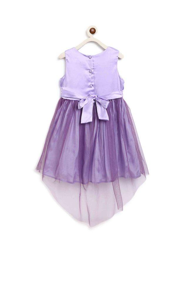 Buy NAUTI NATI Purple Embroidered Polyester Round Neck Girls Casual ...