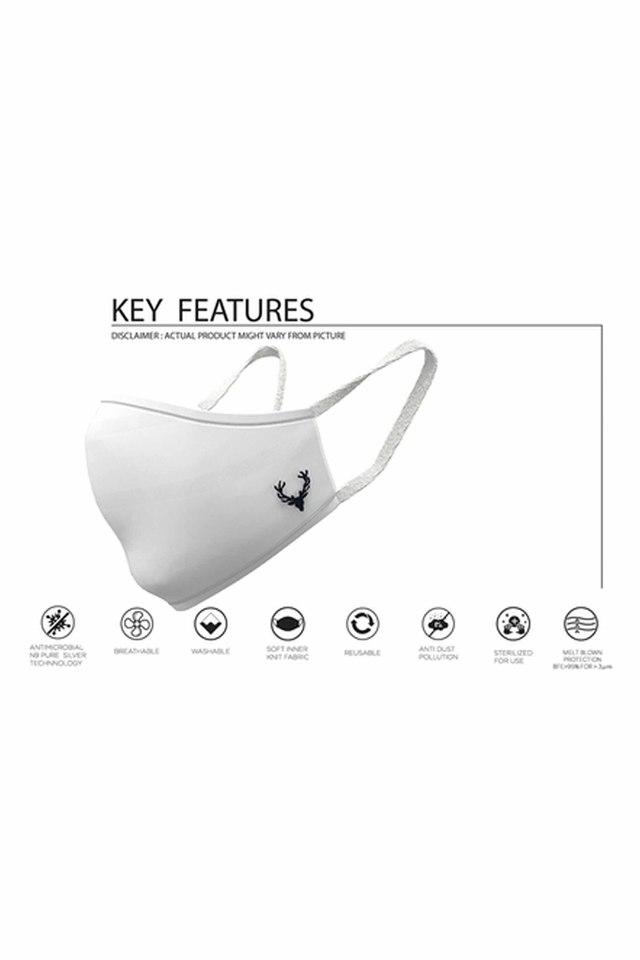 Buy ALLEN SOLLY Navy Boys Regular Fit Solid Face Mask - Pack Of 4 ...