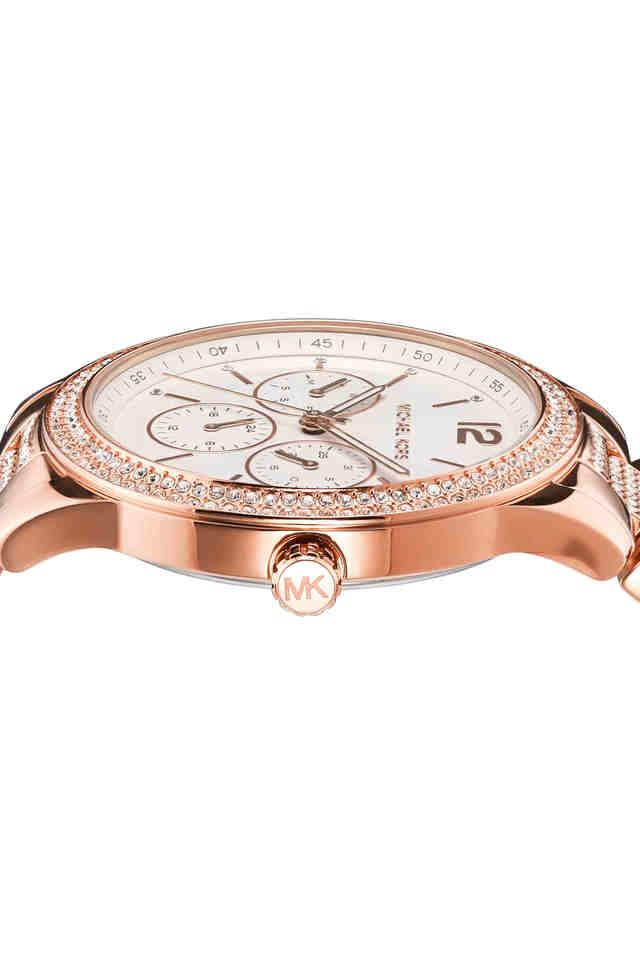 Buy MICHAEL KORS Mens 40 mm Tibby White Dial Stainless Steel Analog ...