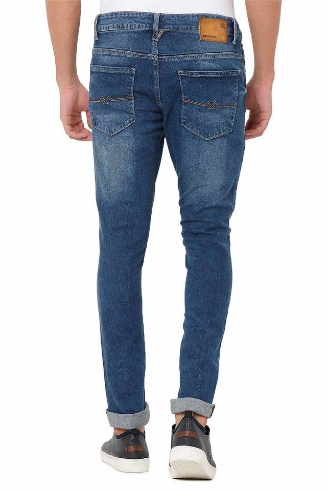 Buy MUFTI Mid Wash Denim Skinny Fit Men's Jeans | Shoppers Stop