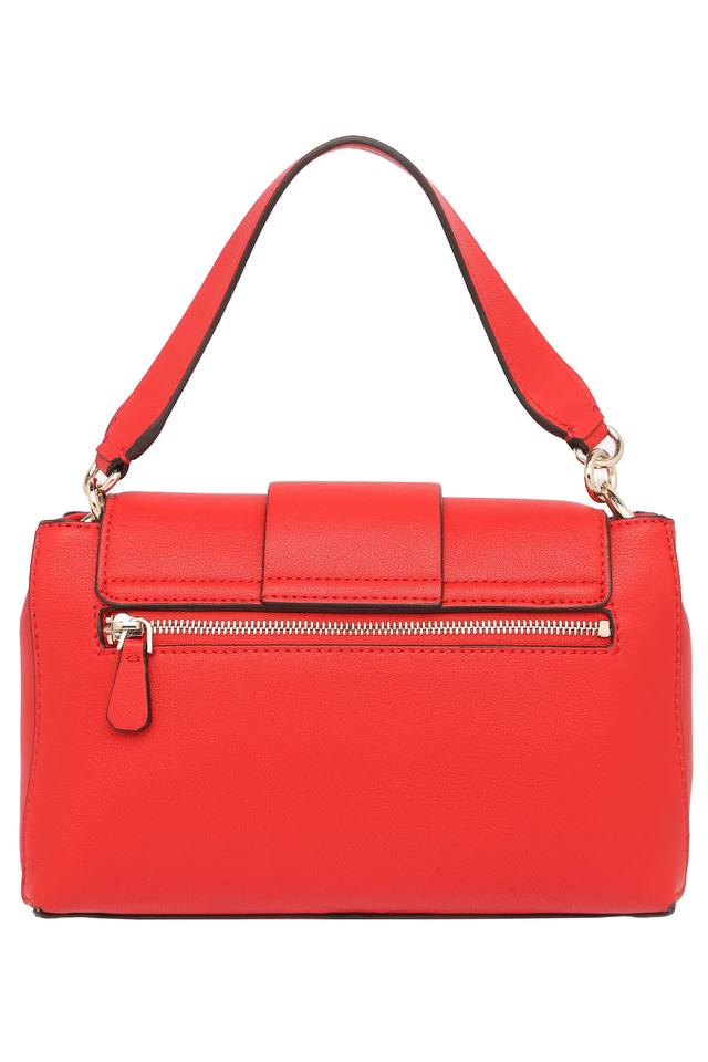 Buy GUESS Red Womens Snap Closure Satchel Handbag | Shoppers Stop