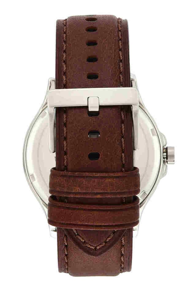 Buy ARMANI EXCHANGE Mens 46 mm Hampton Blue Dial Leather Analogue Watch ...