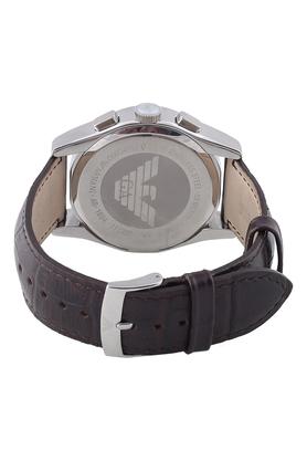 Buy EMPORIO ARMANI Mens Valente Multi-Colour Dial Leather Chronograph ...