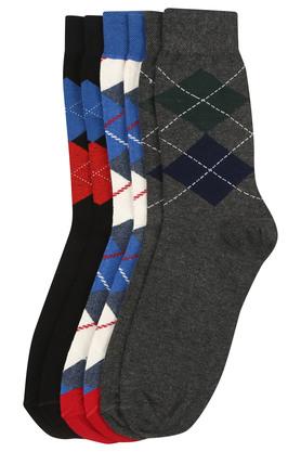 Buy STOP Multi Mens Printed Socks - Pack of 3 | Shoppers Stop