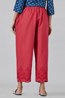 Buy STOP Embroidered Cotton Women's Full Length Palazzo | Shoppers Stop