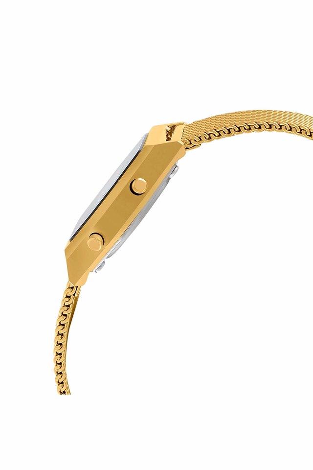 Buy CASIO Unisex Vintage Yellow Dial Metallic Digital Watch - D168 ...