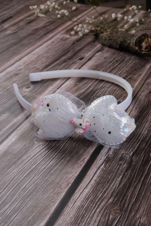 Buy JEWELZ Bow Hair Band With unicon For Kids Girls White Shoppers Stop