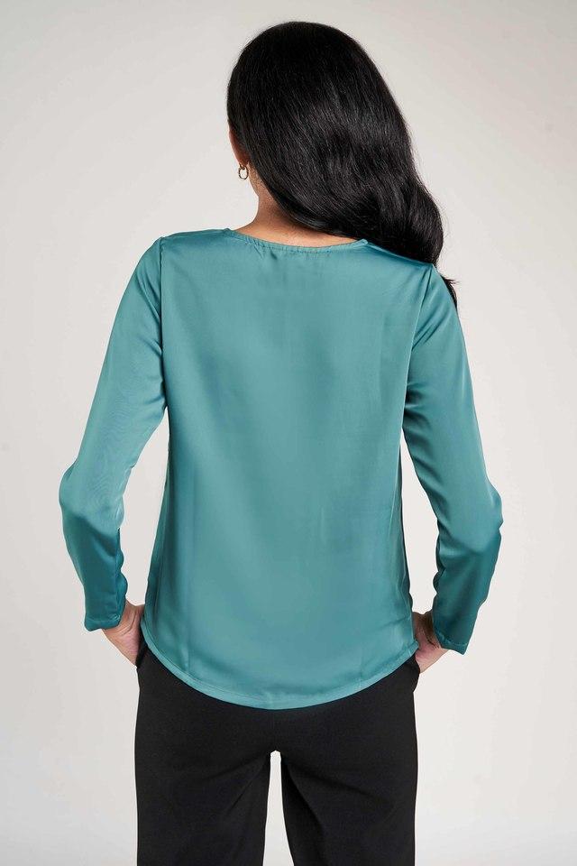 Buy AND Solid Polyester Key Hole Neck Womens A-Line Top | Shoppers Stop