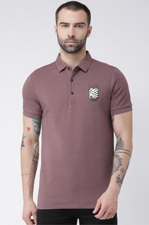 Buy REX STRAUT JEANS Mens Slub Polo T-Shirt | Shoppers Stop