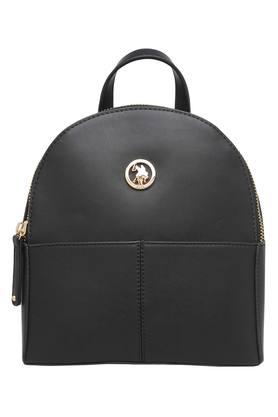Buy U.S. POLO ASSN. Black Womens 3 Compartment Zipper Closure Backpack ...