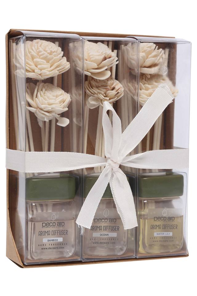 Buy DECO ARO Bamboo Ocean and Water Lily Aroma Diffuser Set | Shoppers Stop