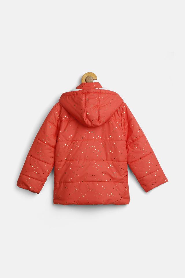 Buy STOP Coral Solid Polyester Hood Girls Jacket | Shoppers Stop