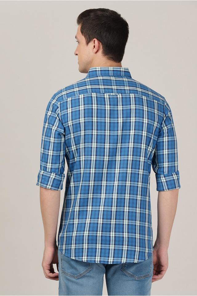 Buy MERCHANT MARINE Checks Cotton Slim Men's Shirt | Shoppers Stop