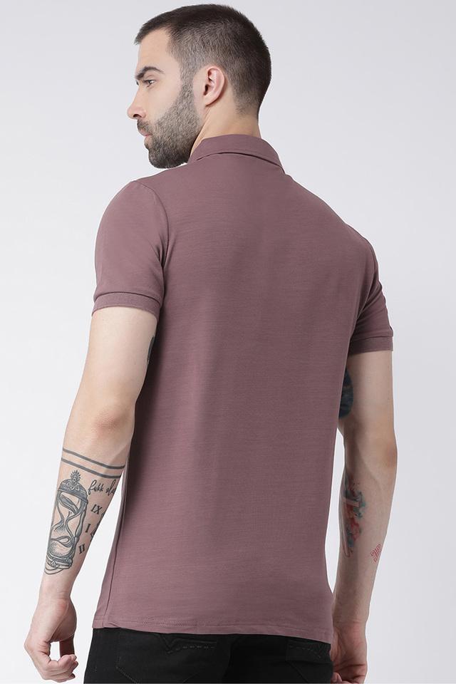 Buy REX STRAUT JEANS Mens Slub Polo T-Shirt | Shoppers Stop